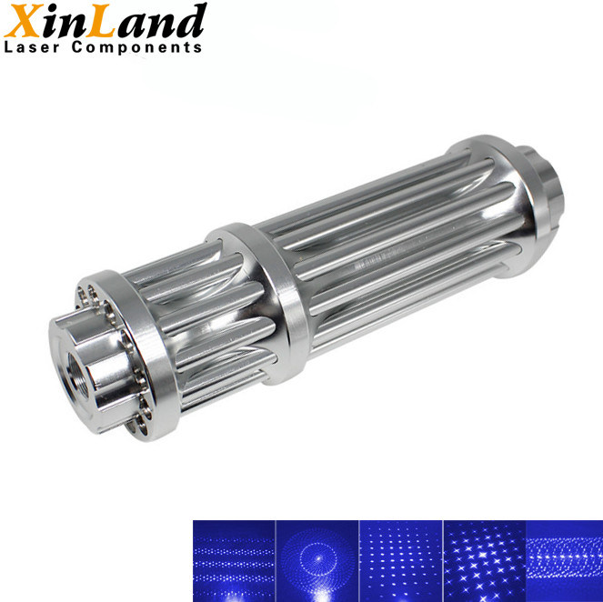 450nm 1000mW High Power Blue Laser Pointer Pen with Five Tips Twinkling ...