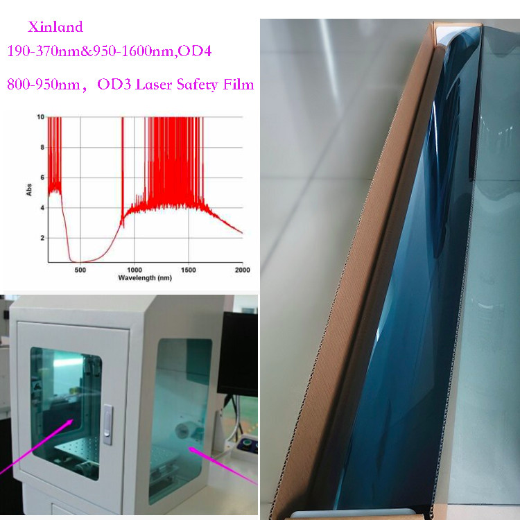 190NM-370NM Laser Safety Window Laser Protective Film Case