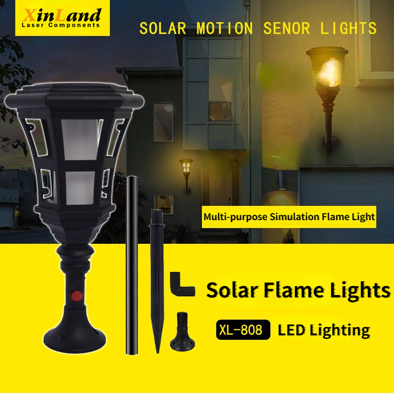 96pcs LED Solar Flame Lights Outdoor Simulation Flame Laser Stage Lighting